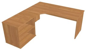 Sestava stolu a skříně pravá 180 cm - Hobis Gate GE 1800 60 H P Dekor stolové desky: olše, Dekor lamino podnože: olše
