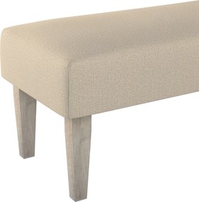 Dlouhá lavička 100x40cm barva béžová látka pletený vzor