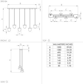 Eglo 390184 - Lustr na lanku SERENARA 6xE27/40W/230V černá/zlatá