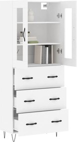 Skříň highboard bílá 69,5 x 34 x 180 cm kompozitní dřevo 3198433