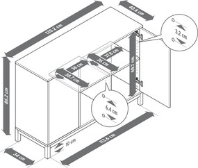 Tchibo - Komoda - barva: bílá