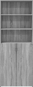 Skříň highboard šedá sonoma 70 x 42,5 x 185 cm kompozitní dřevo 3281376