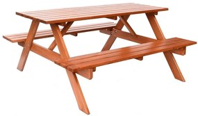 Rojaplast PIKNIK zahradní set dřevěný - 220 cm - lakovaný