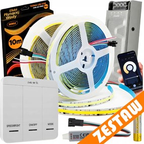 Sada LED pásků s digitálním efektem proudící světelné vlny 10m COB WS2811 24V