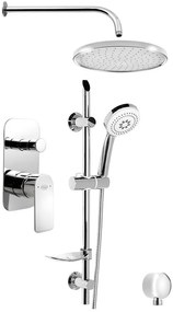 Aqualine Aqualine, DAPHNE podomítkový sprchový set s pákovou baterií, 2 výstupy, chrom, DH944