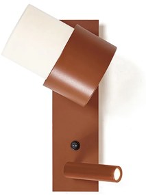Moderní nástěnná lampička ke čtení Kan Wall Reader Vertical Barva svítidla: Terracotta, Dekor: Cotonet bílý