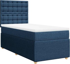 Box spring postel s matrací modrá 80x200 cm textil 3291903
