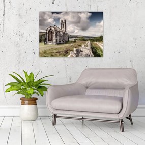 Skleněný obraz - Irský kostel (70x50 cm)