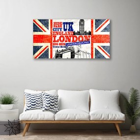 Obraz na plátně Londýn Vlajka Umění 140x70 cm
