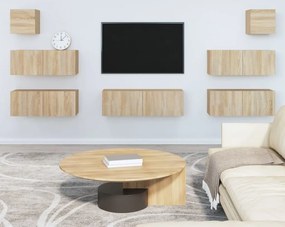 vidaXL 7dílný set TV skříněk kompozitní dřevo [3114548] Barva: Betonová šedá