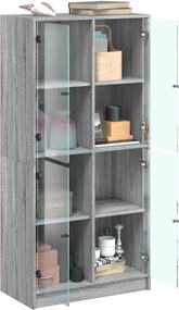 Highboard s dvířky šedý sonoma 68x37x142 cm kompozitní dřevo 3295862