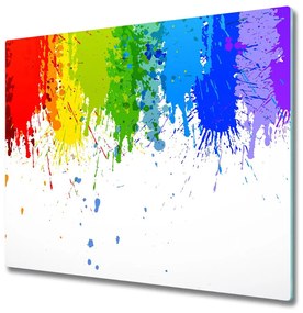Skleněná krájecí deska Rainbow spots 60x52 cm
