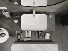 Mexen Orio, koupelnová skříňka 100 cm, 2 zásuvky, grafitová matná, 91A10-10047-2-BFF66