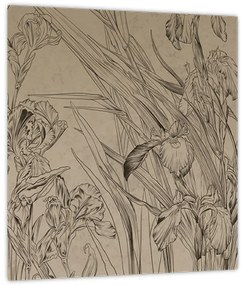 Obraz - Obrysy rostlin (30x30 cm)