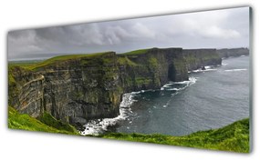 akrylový obraz Záliv Skály Voda Krajina 125x50 cm