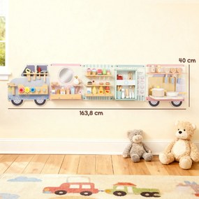 AIYAPLAY Montessori Busy Board senzorická hračka ve designu náklaďáku od 3 let