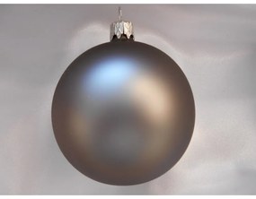 Vánoční koule 10 cm - mat SET/4ks - šedohnědá matná