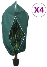 Ochranné návleky na rostliny na zip 4 ks 70 g/m² 3,14 x 2,5 m 3203572