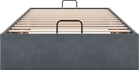 Osmanský rám postele bez matrace tmavě šedá 80x200 cm samet 3310926