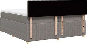 Box spring postel s matrací taupe 200x200 cm textil 3287574