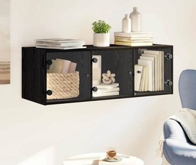 vidaXL Nástěnná skříňka se skleněnými dvířky 102x37x35 cm [882921] Barva: dub artisan