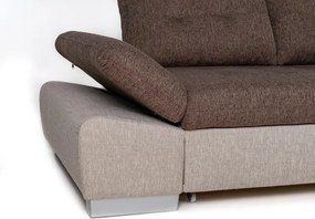 Moderní rohová sedací souprava DIOR s rozkladem, hnědá (orion 3040 06/02), levá