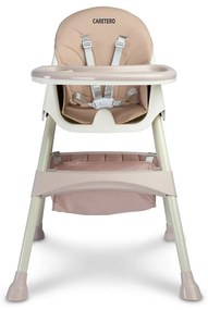 CARETERO dětská jídelní židlička 2v1 BILL růžová