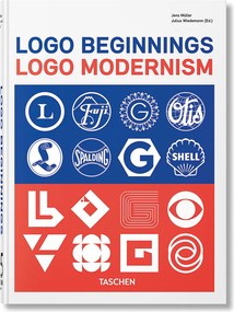 Taschen designové knihy Logo Beginnings. Logo Modernism