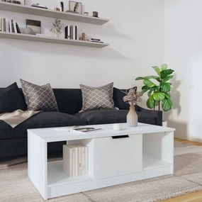 vidaXL Konferenční stolek 102 x 50 x 36 cm kompozitní dřevo [811349] Barva: Bílá
