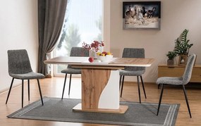 Casarredo - Komfort nábytek Rozkládací jídelní stůl SYRIUSZ 120x80, dub wotan/bílá mat