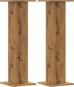 Stojany na rostliny 2 ks dub artisan 30 x 30 x 95 cm kompozit 3307881