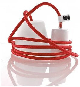 Silikon 1-závěsná žárovka, red/white IMINDESIGN