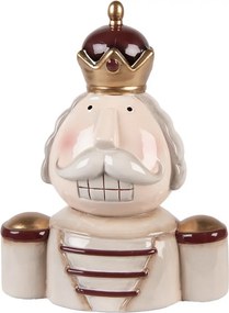 Béžová keramická dekorace Louskáček Nutcracker ChrisMs - 17*12*23 cm
