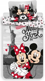 Povlečení 140x200 Myška Mini a Mickey New York Love povlečení 60x80