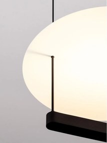 Bílé/matně černé hliníkové LED stmívatelné závěsné svítidlo ø 40 cm Diona – Nova Luce