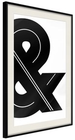 Artgeist Plakát Black and White Velikosti (šířkaxvýška): 20x30, Finální vzhled: Černý rám s paspartou