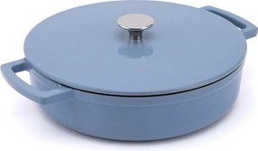 Elmich Smaltovaný litinový nízký hrnec Ember 28 cm - modrá