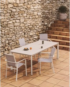 Zahradní jídelní stůl s deskou z kamene 100x220 cm Anafi – Kave Home