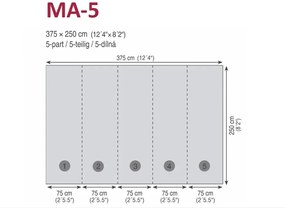 DIMEX | Samolepicí vliesová fototapeta na zeď Satelitní mapa MA-5-1548 | 375 x 250 cm | zelená, modrá, hnědá