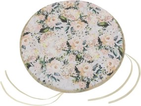 Bellatex Sedák EMA kulatý hladký průměr 40 cm Růže Smetanová