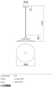 Redo Designové závěsné svítidlo GUNNAR, ø50cm Barva: Zelená