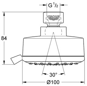 GROHE 27591001 - Hlavová sprcha TEMPESTA COSMOPOLITAN 100 100 mm lesklý chrom