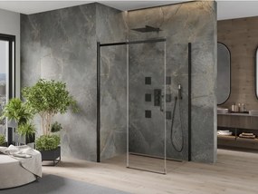 Mexen Omega sprchový kout 100x90cm, 8mm sklo, černý profil-čiré sklo, 825-100-090-70-00