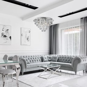Toolight Toolight, Křišťálová stropní lampa APP514-5C 5xE14, chromová, OSW-00071