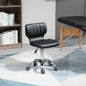 HOMCOM Kolektivní Stolička - 360° otočná pracovní stolička - ergonomická stolička - nastavitelná výška sedáku 47-62 cm - polstrovaný syntetický povrc…