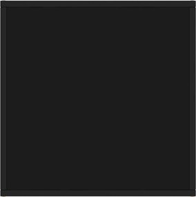 Konferenční stolek černý s černým sklem 60 x 60 x 35 cm 322872