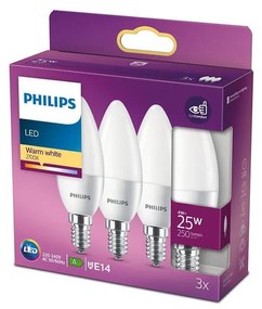 Philips | SADA 3x LED Žárovka Philips B35 E14/4W/230V 2700K | P5098