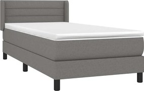 Box spring postel s matrací tmavě šedá 80 x 200 cm textil 3129746