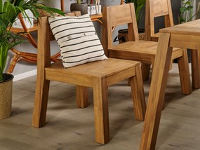 Sada 2 zahradních židlí z akáciového dřeva LIVORNO Beliani