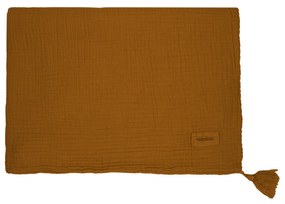 Nobodinoz Wabi Sabi dvojitá mušelínová deka Golden Brown
